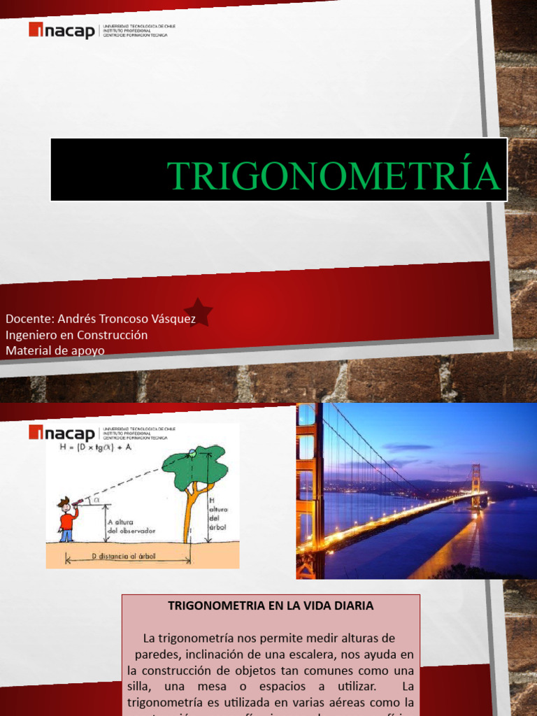 Trigonometría en Construcción y Medición | PDF | Trigonometría ...