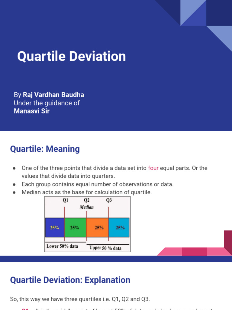 Quartile Deviation | PDF | Teaching Methods & Materials