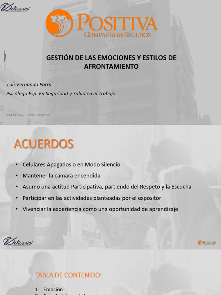 Gestión de Las Emociones y Estilos de Afrontamiento | PDF | Las ...