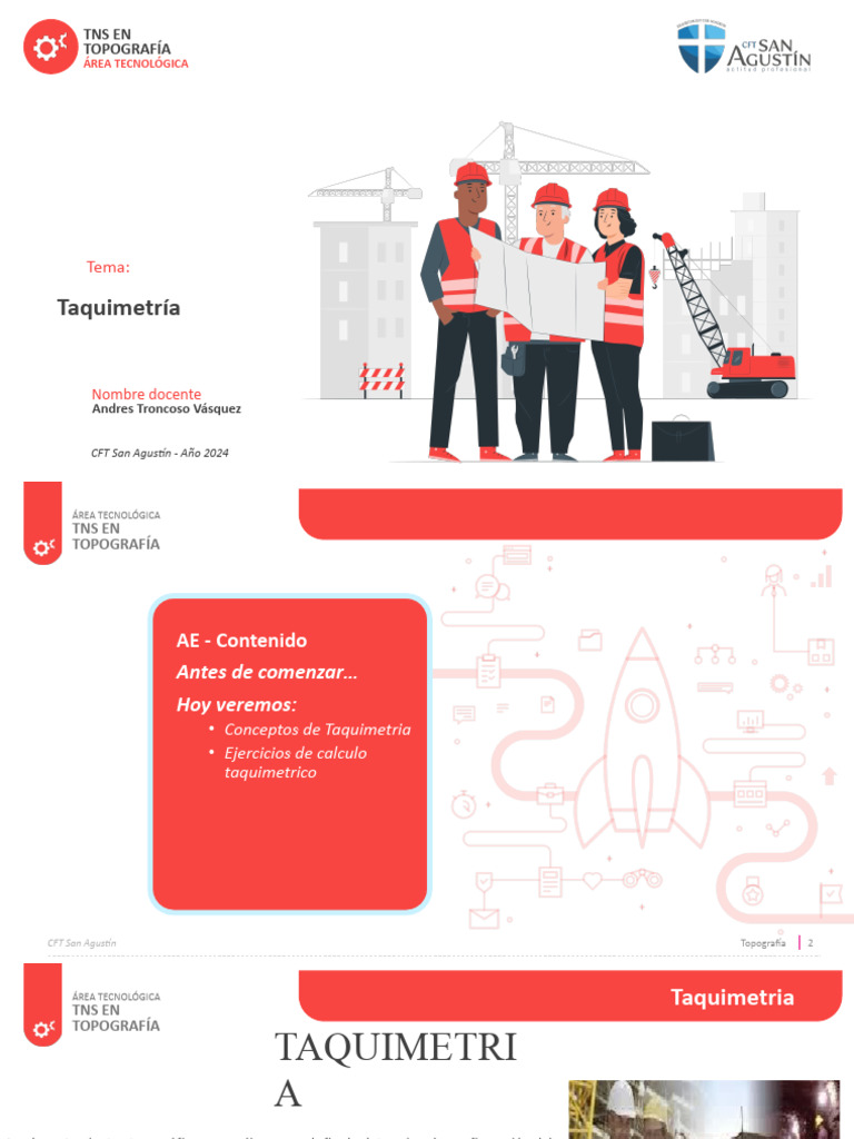 Taquimetria (Formulas) | PDF | Topografía | Sistema coordinado