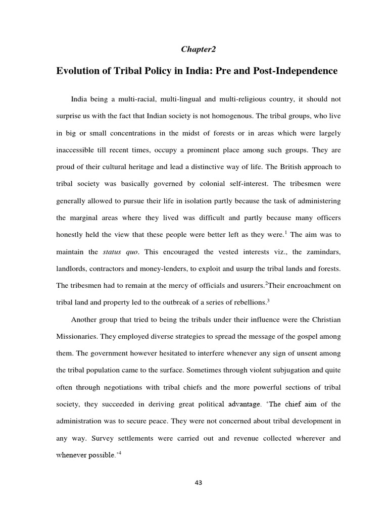 11_ch._2._evolution_of_Tribal_Policy_in_India | PDF