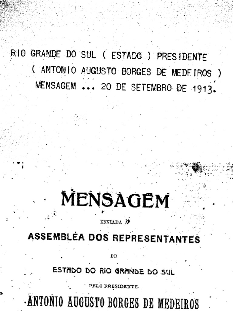 1913 Antonio Augusto Borges de Medeiros | PDF