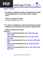 Long o Vowel Sound Word List | PDF