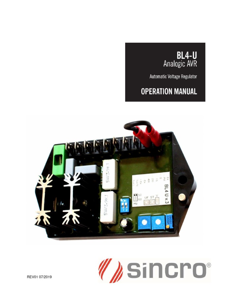 BL4 U Avr Sincro Manual | PDF | Mains Electricity | Alternating Current