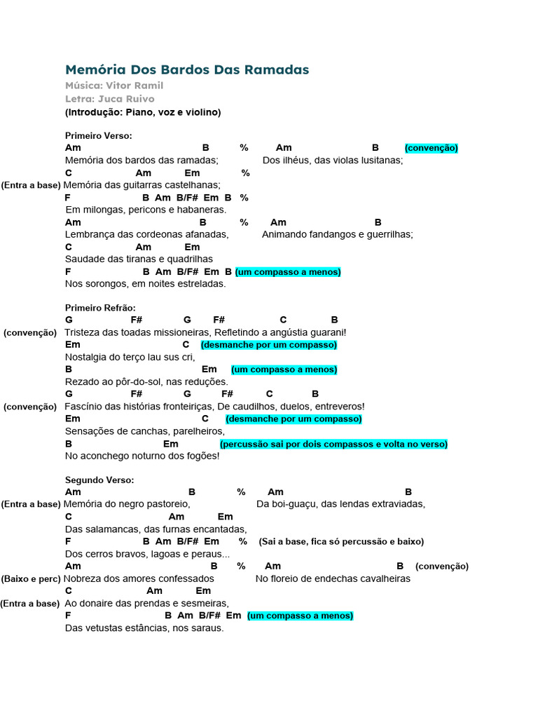 Memória Dos Bardos Das Ramadas Com Comentários | PDF | Arte
