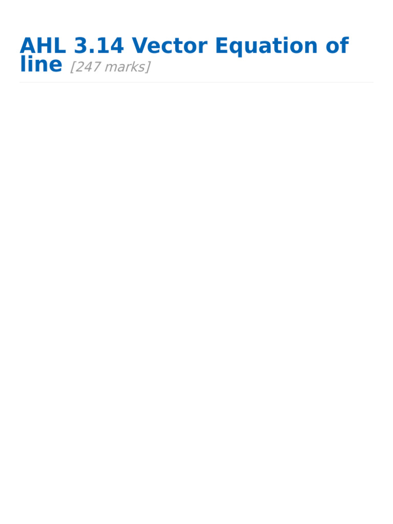 Vector Equations and Geometry Problems | PDF | Line (Geometry) | Euclidean Vector