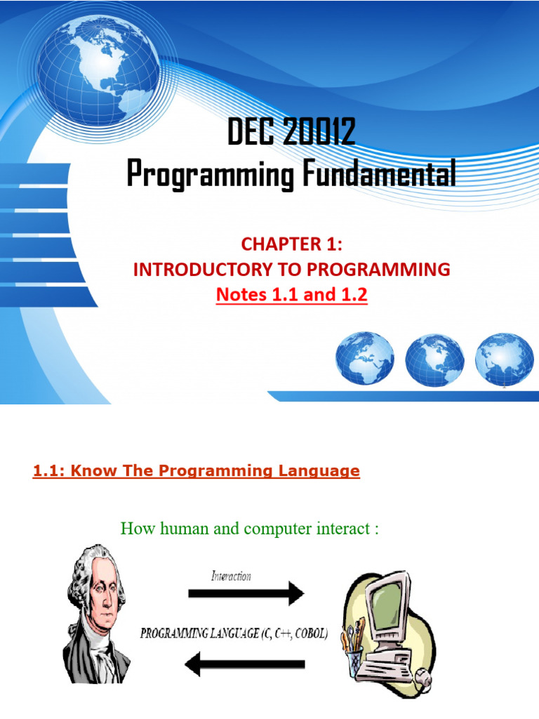 Chapter 1 - Introduction 1 | Download Free PDF | Programming Language | Computer Programming