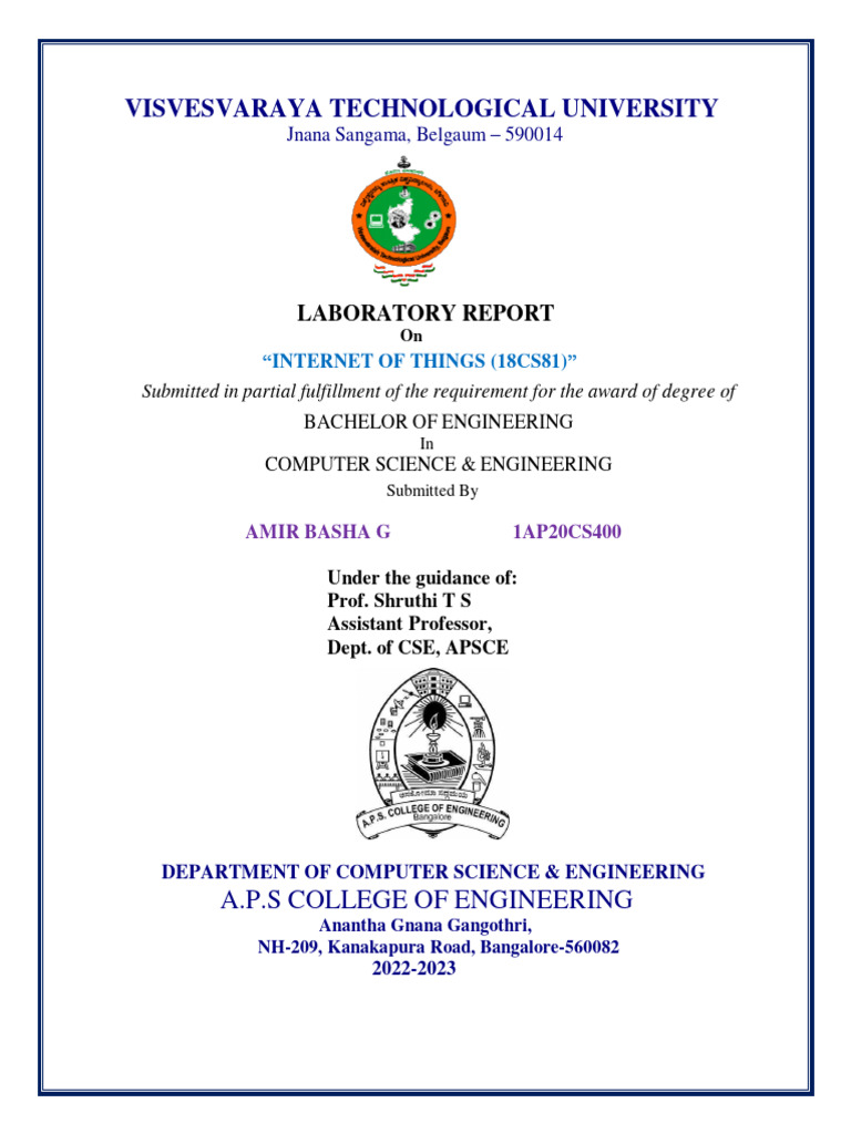 IOT Report | PDF | Computing | Computer Engineering