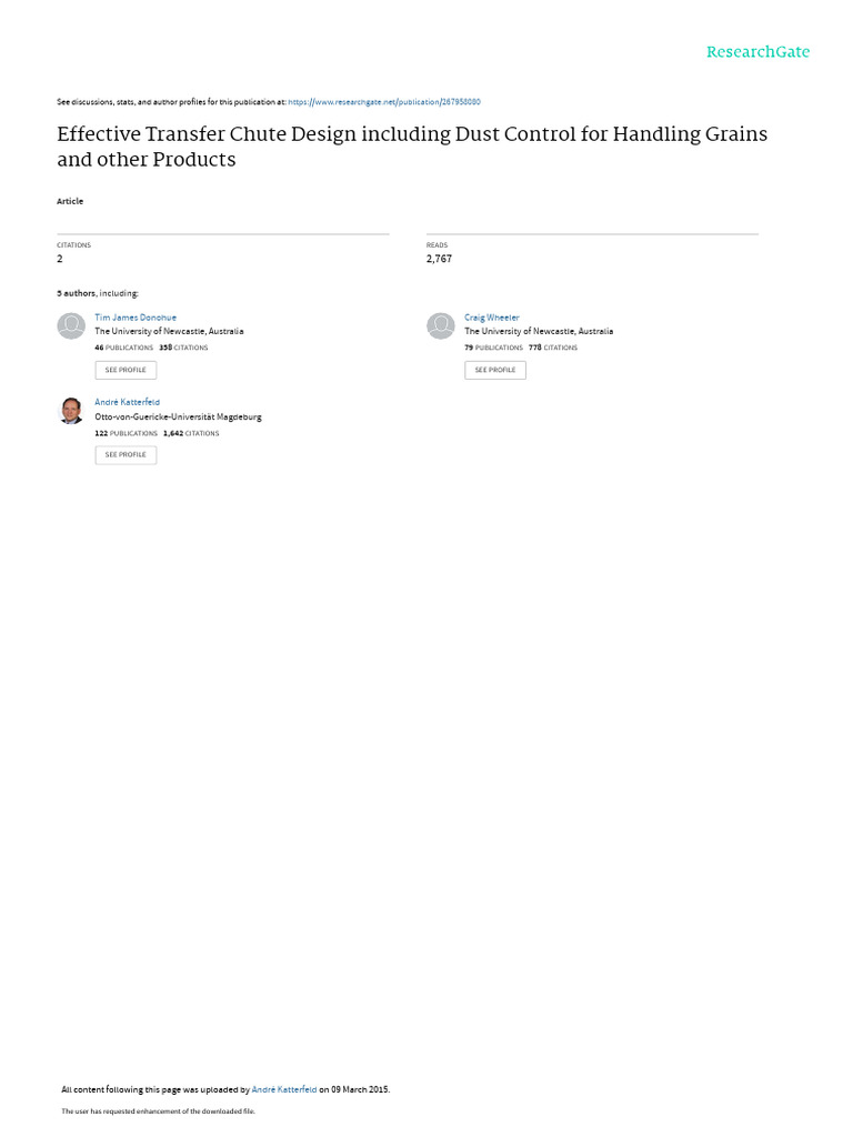 Effective_Transfer_Chute_Design_including_Dust_Con | PDF | Fluid Dynamics | Computational Fluid ...
