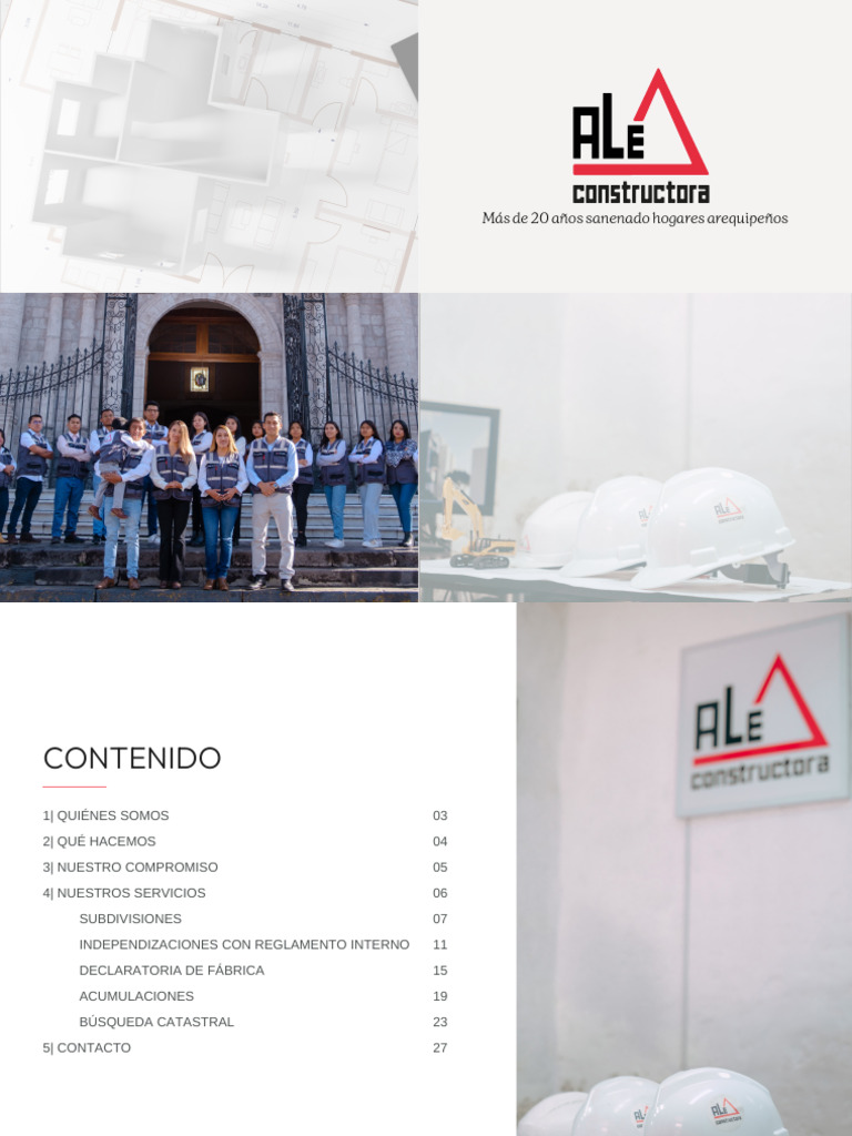 Brochure ALE Constructora Saneamiento | PDF