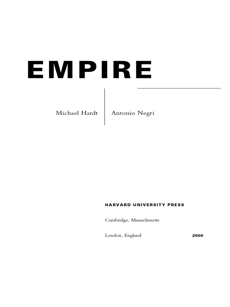 Michael Hardt, Antonio Negri - Empire-Harvard University Press (2001 ...