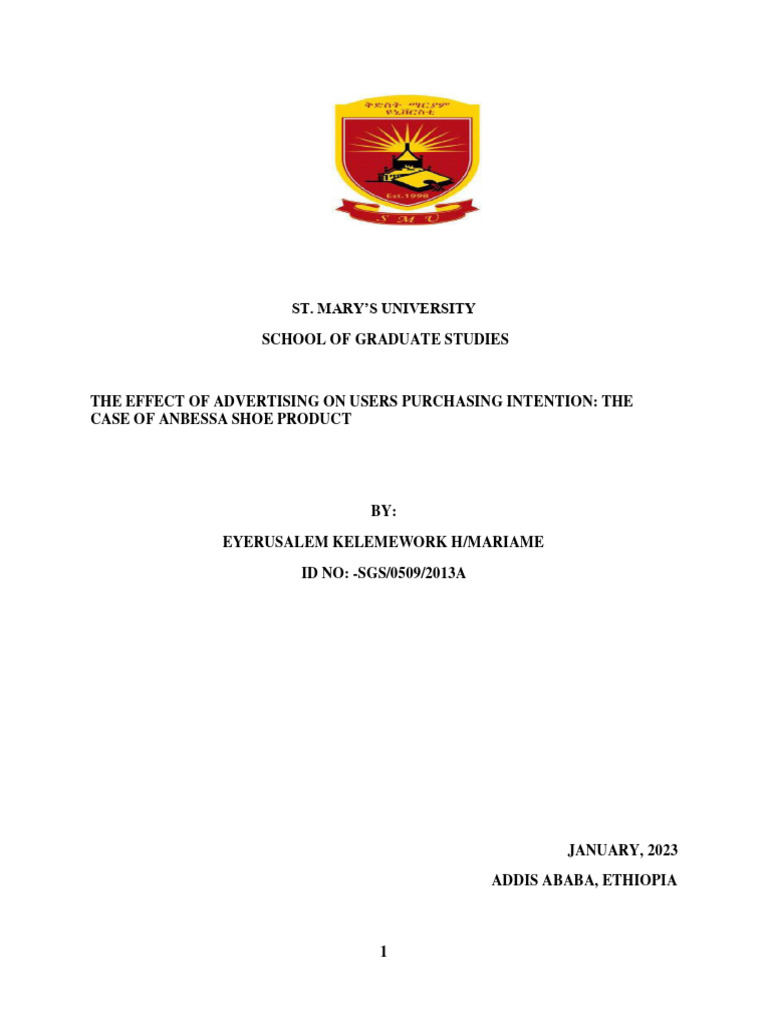 SCHOOL OF GRADUATE STUDIES OF BUSINESS ADMINISTRA FINAL THESIS Jerry ...