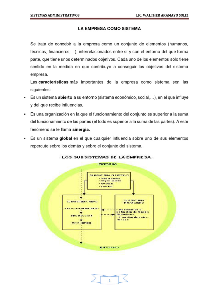 La Empresa Como Sistema-1 | PDF | Business | Responsabilidad social corporativa