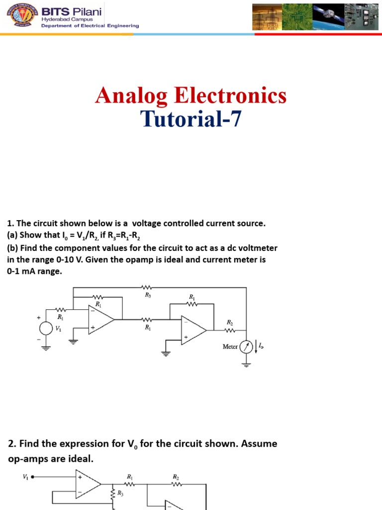 Analog Electronics Tutorial 70 2024 | PDF