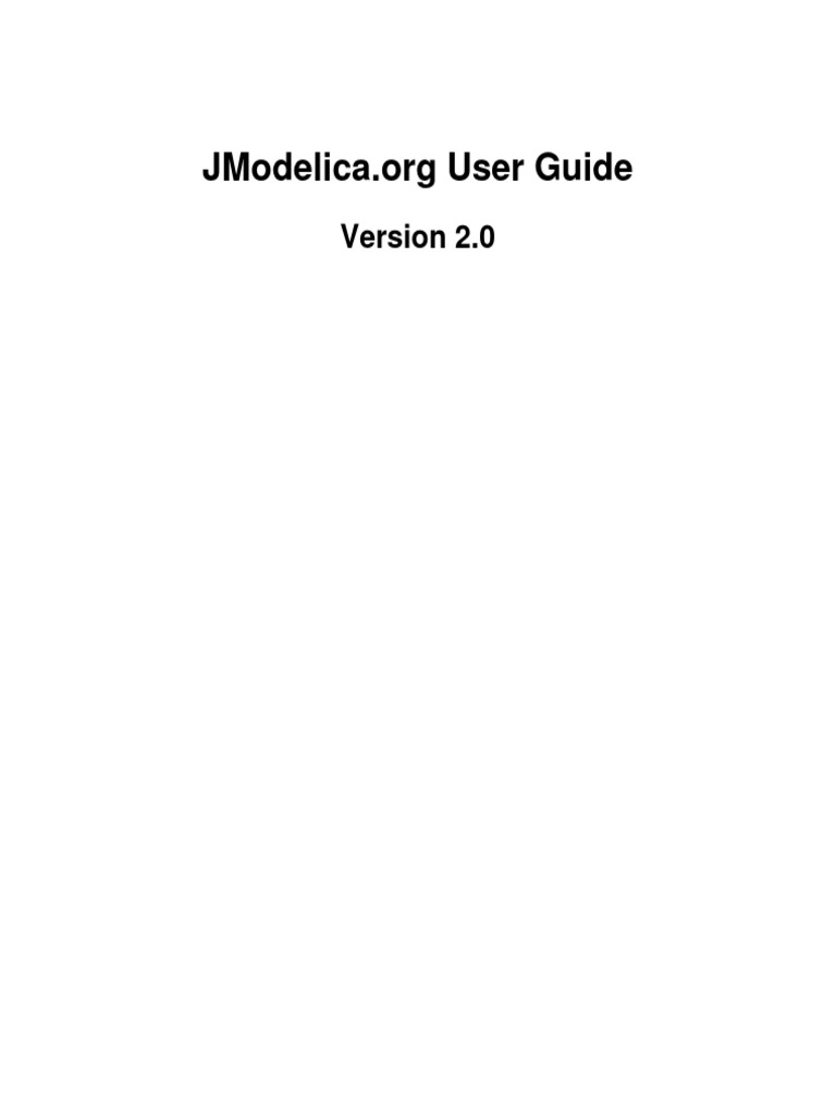 JModelica UsersGuide | PDF | Mathematical Optimization | Computer ...