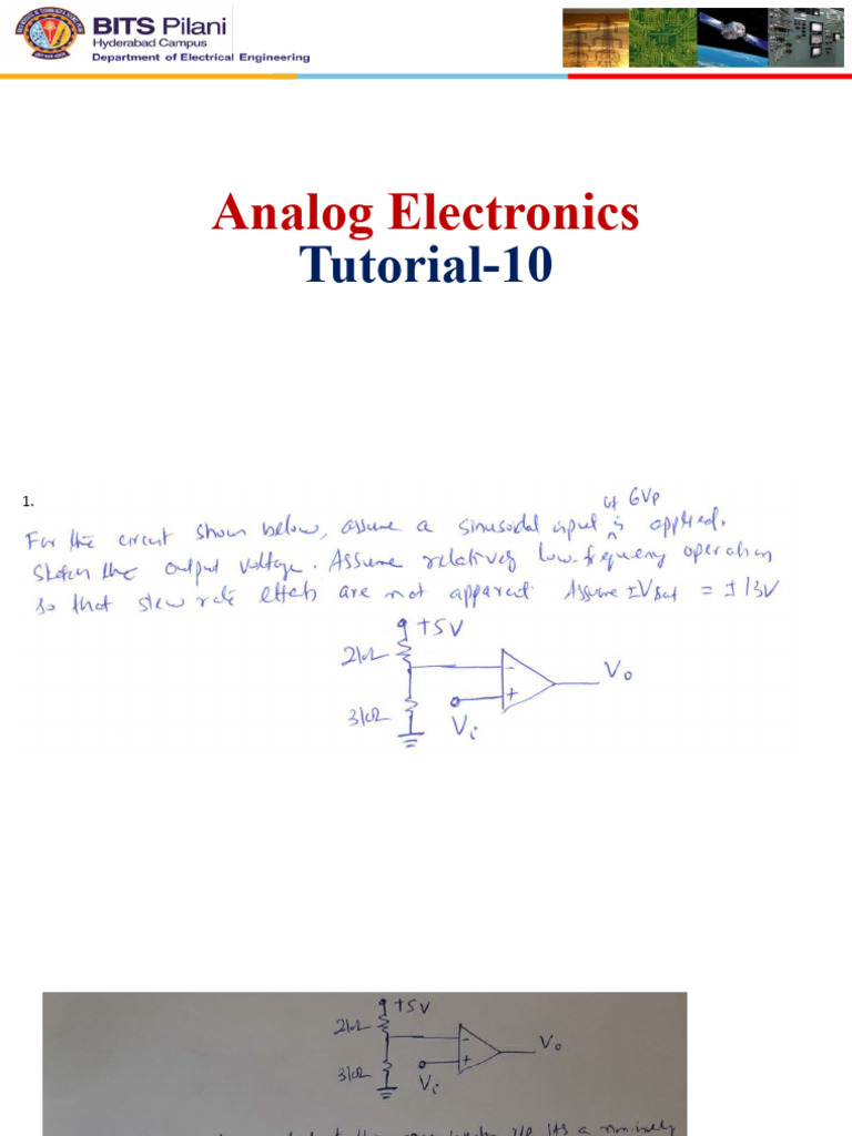 Analog Electronics Tutorial 10 2024 (1) | PDF