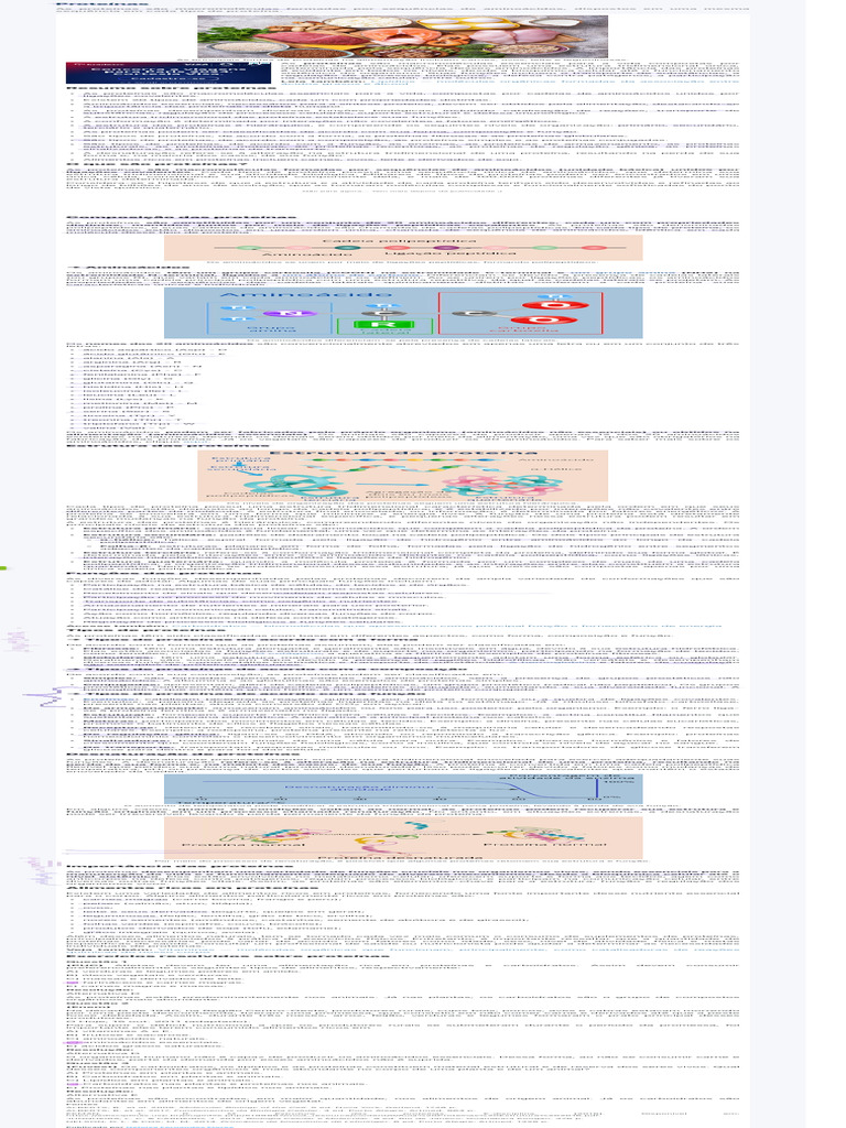Proteínas o Que São, Funções, Tipos, Resumo - Mundo Educação | PDF ...