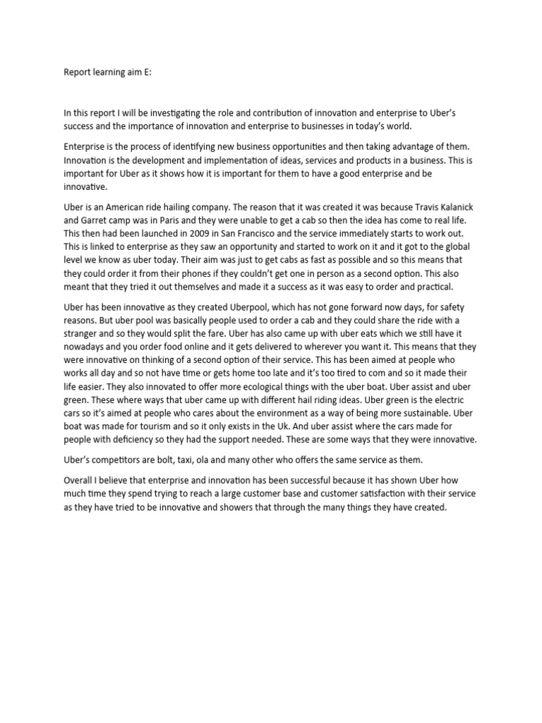 Report Learning Aim E | Download Free PDF | Economies