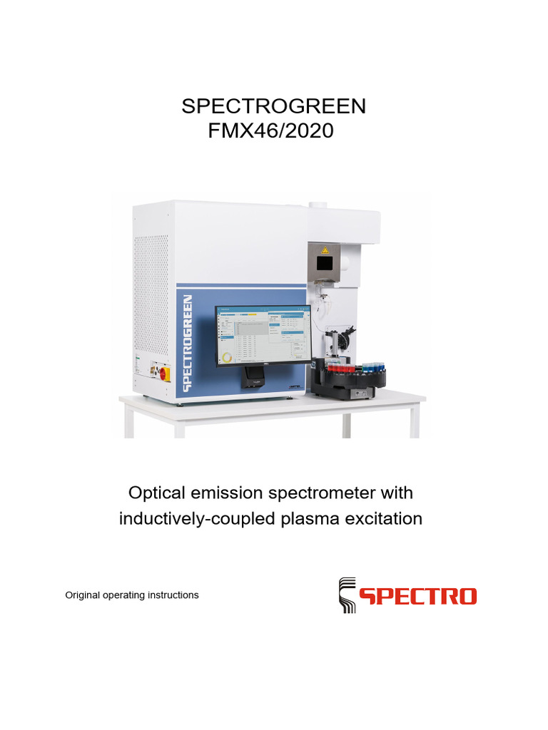 Spectrogreen FMX46/2020: Optical Emission Spectrometer With Inductively ...