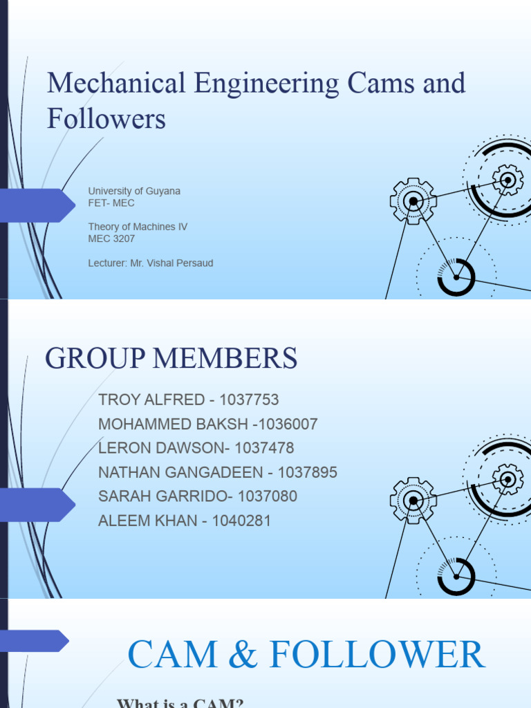 Mechanical Engineering Cams and Followers | PDF | Machines | Tools