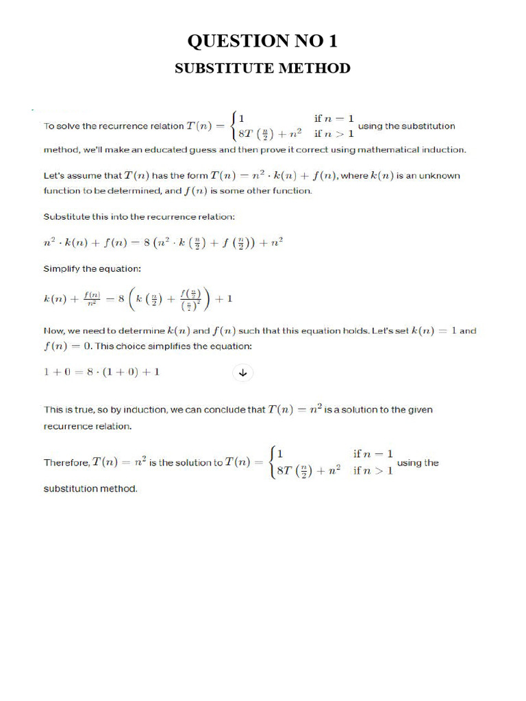 DEC Advance Algorithm Analysis Paper Solution | PDF