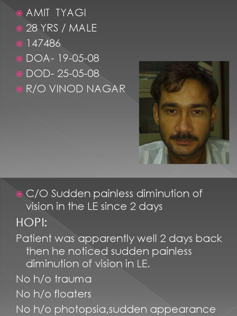 Case Presentation On | PDF | Human Eye | Ophthalmology