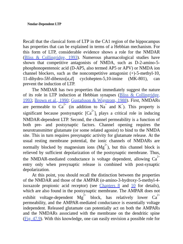PDF Document 29 | PDF | Nmda Receptor | Long Term Potentiation