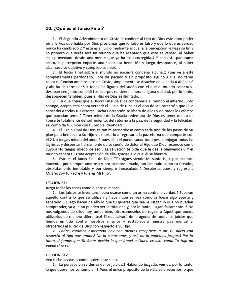 Qué Es El Juicio Final Pdf Amor Salvación