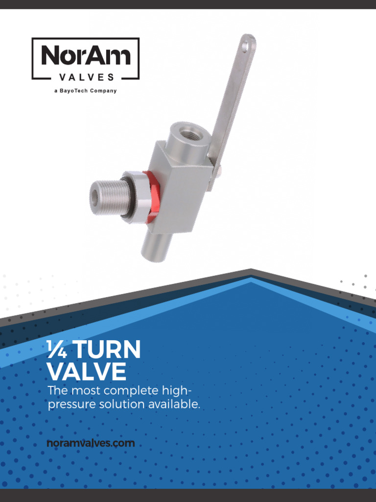 NorAm ¼-Turn High-Pressure Valve | PDF | Valve | Chemical Engineering