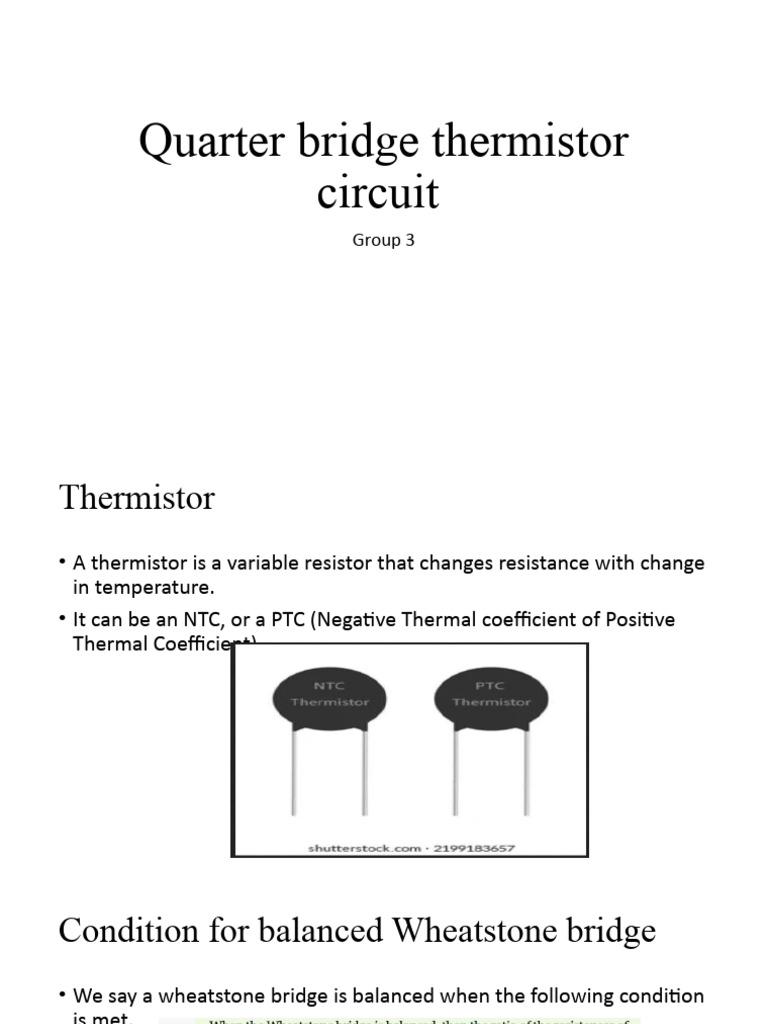 Quarter Bridge Thermistor Circuit Analysis | PDF | Technology & Engineering