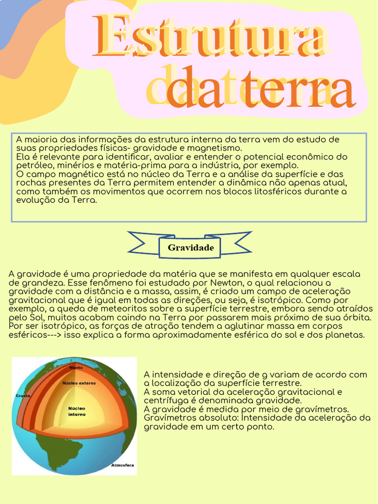 Estrutura Da Terra | PDF | Gravidade | Terra