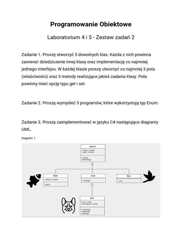 Programowanie Obiektowe Lab 4 I 5 Zestaw Zadan 2 | PDF