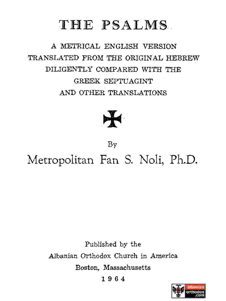 The Psalms Psalmet e Davidit 1964 | PDF | Psalms | Bible