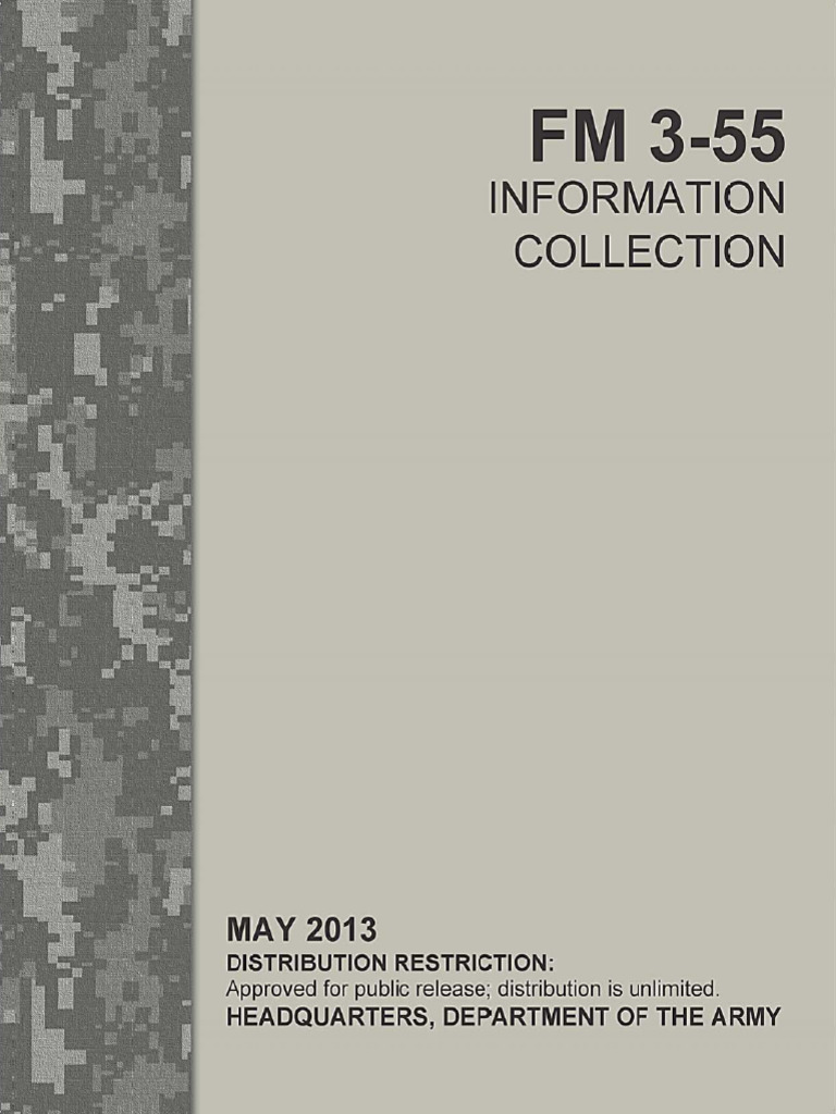 Army Field Manual 3-55: Information Collection | PDF | Reconnaissance ...