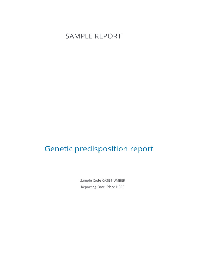 Genetic Pre Report | PDF | Coronary Artery Disease | Cancer