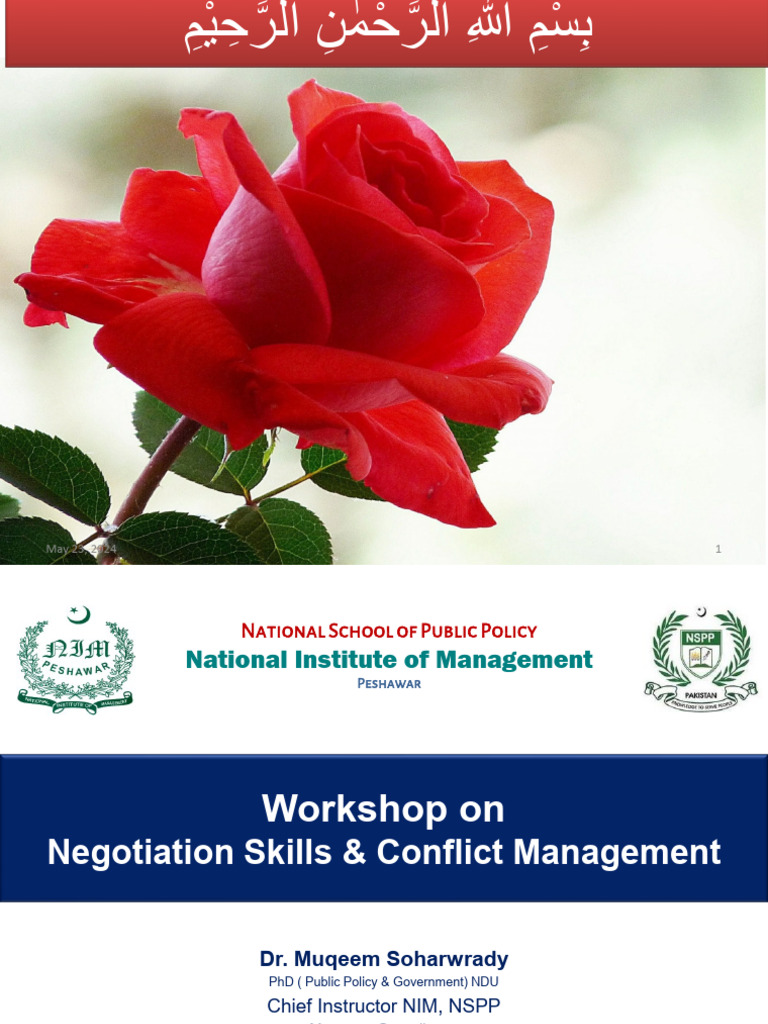 Negotiation Skills 22-5-24 1 | PDF | Negotiation | Conflict Resolution