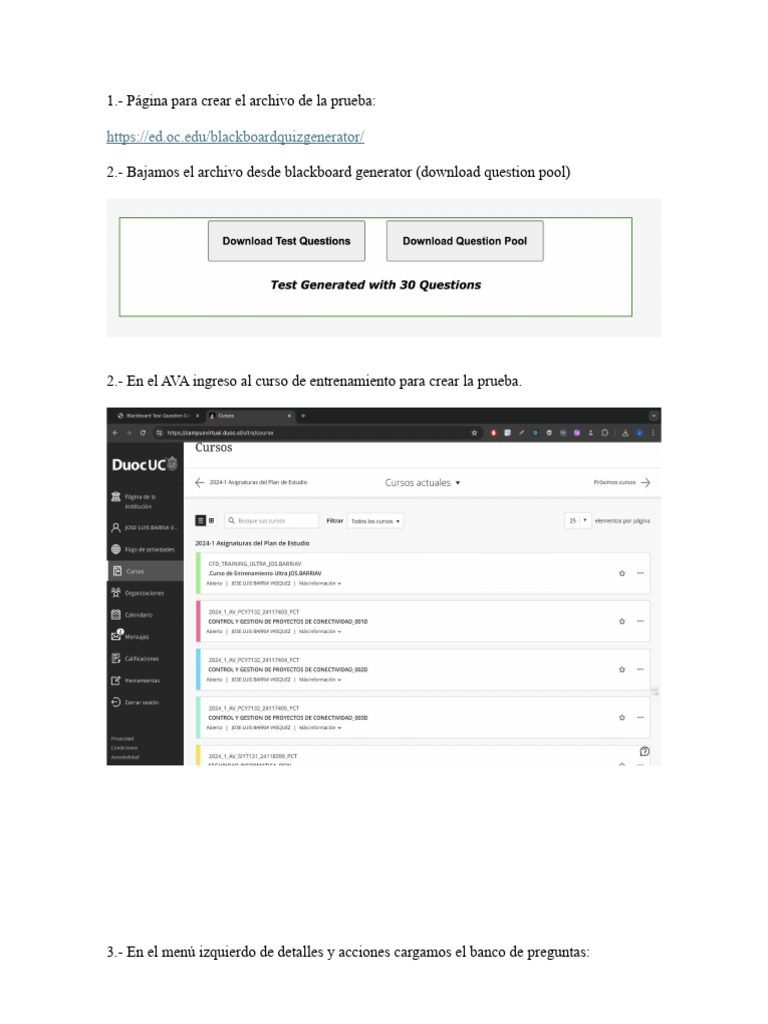 Pruebas en AVA | PDF