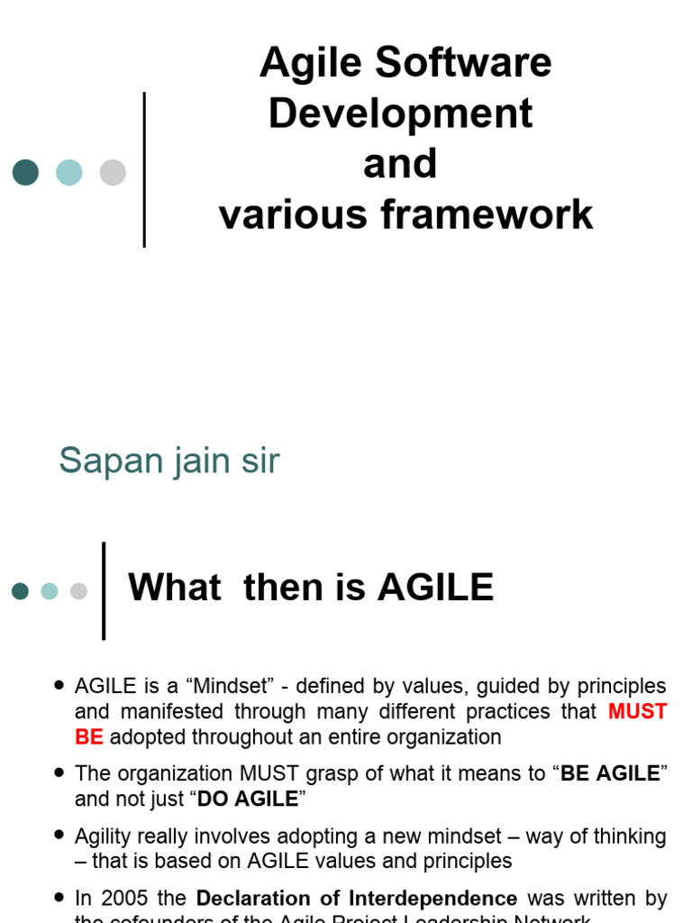Understanding Agile Development Frameworks | PDF | Agile Software ...