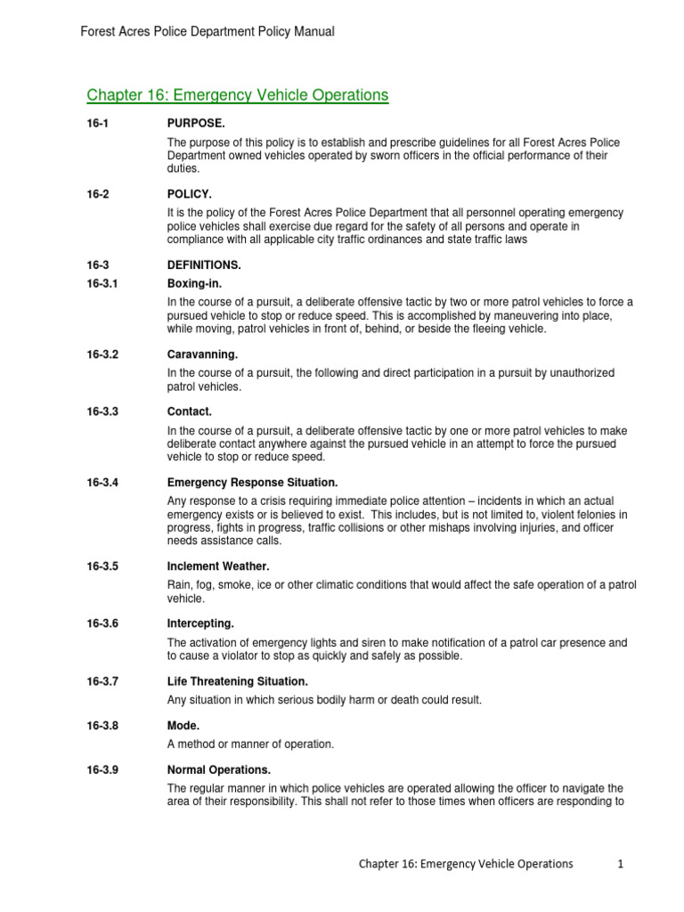 FAPD Pursuit Policy | Download Free PDF | Traffic | Police Car
