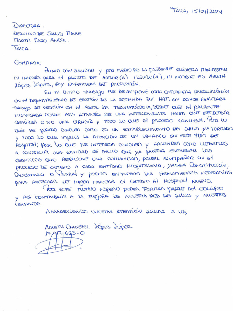 Arleth López López Asesor Clinico | PDF