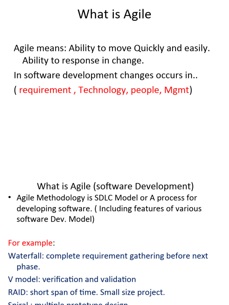 Agile software development note | PDF | Agile Software Development ...