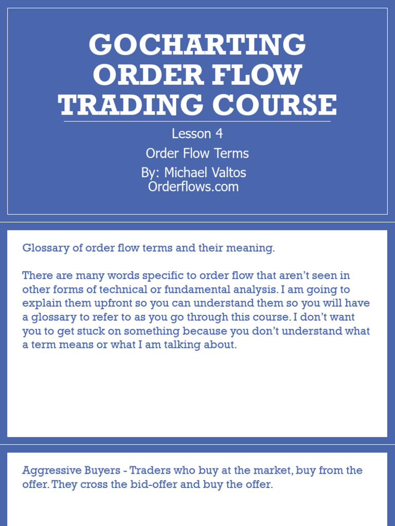 Order Flow Terms Explained | PDF | Auction | Market Trend
