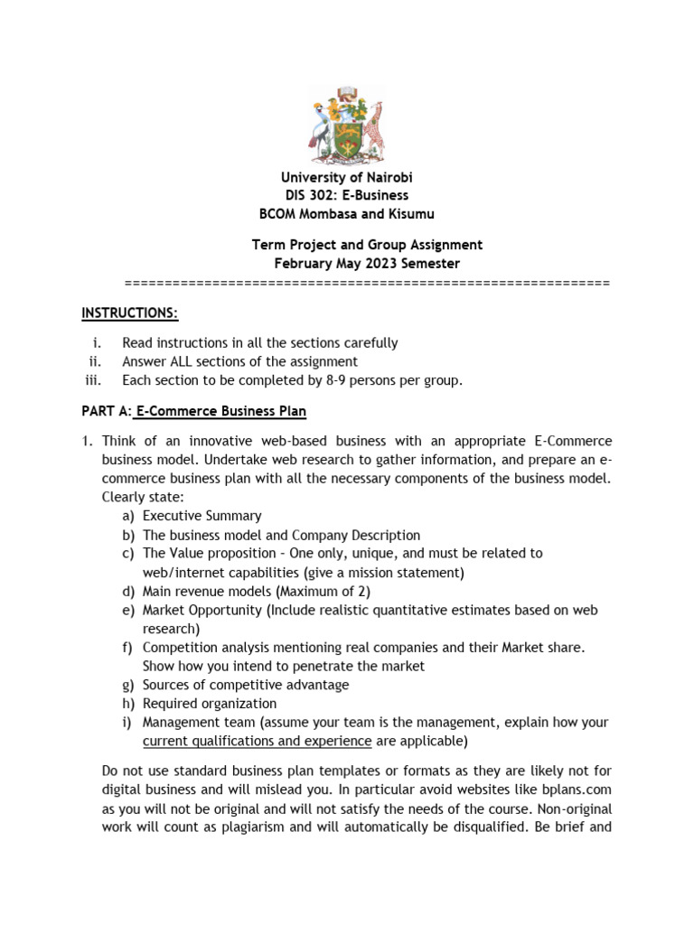 E-Business Project Guidelines | PDF | Databases | E Commerce