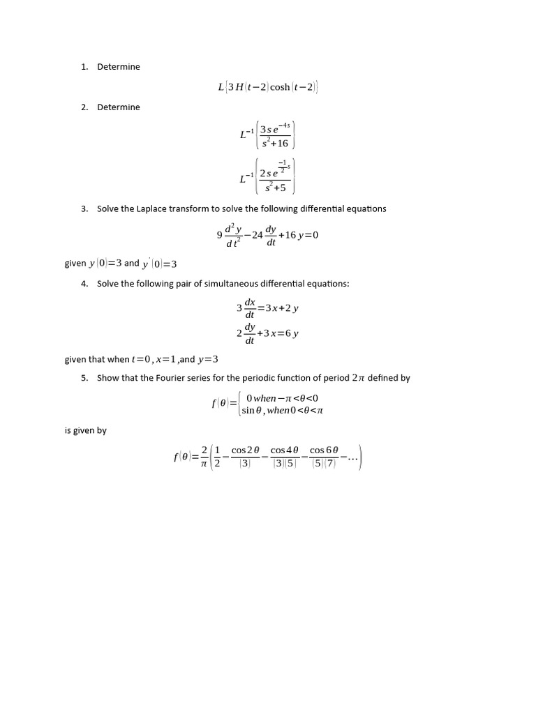 Maths 3 Assignment 3 | PDF | Calculus | Subtraction