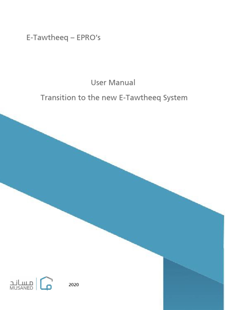 User Manual Transition To The New E-Tawtheeq Syste - 240524 - 230627 ...