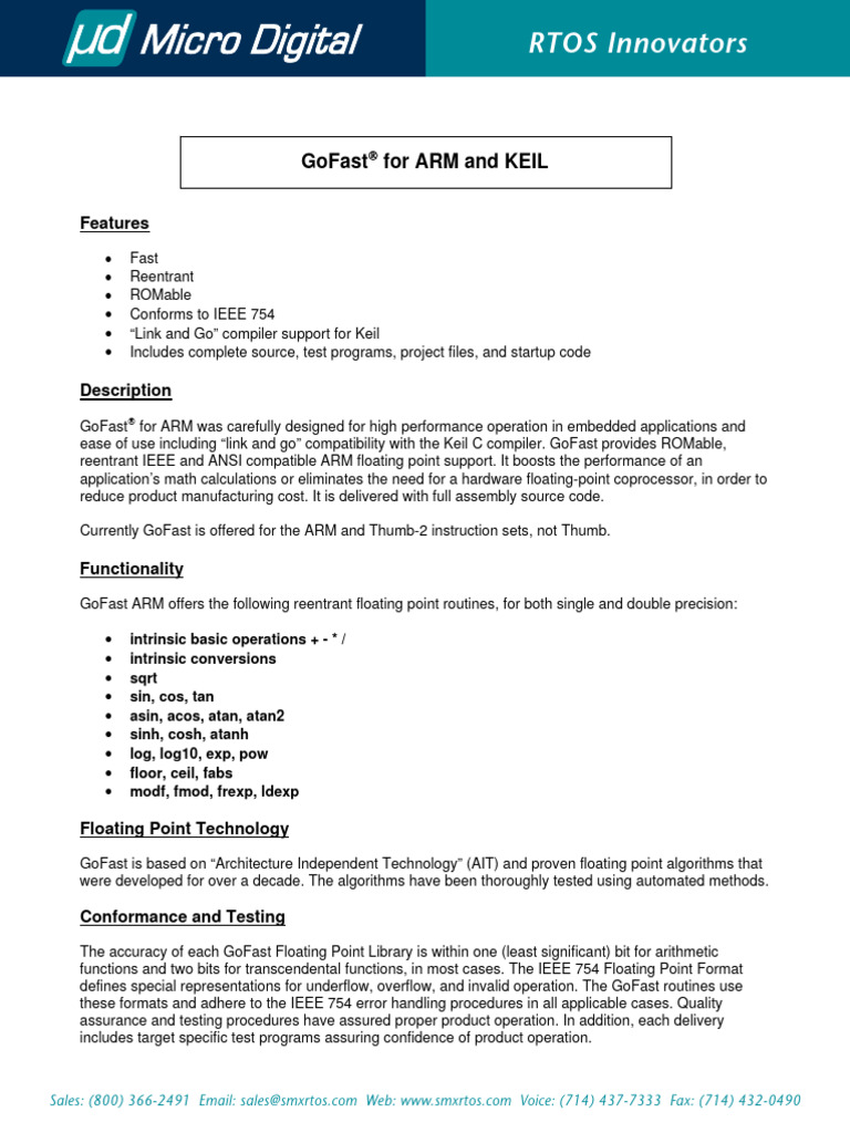 Gofast - Arm - Keil - FloatingPoint - ExecutionTime | PDF | Arithmetic | Computer Science