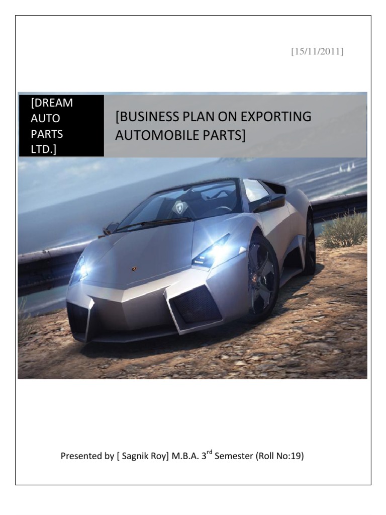 Export Business Plan for Auto Parts | PDF | Retail | Current Liability