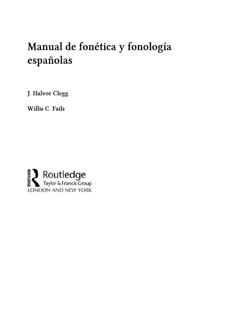Clegg Et Al., Cap 8 Manual de Fonética y Fonología Españolas | PDF