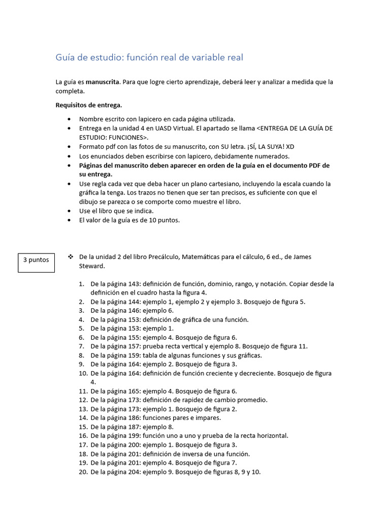 Guía de Estudio Funciones - v1 | PDF | Función (Matemáticas) | Logaritmo