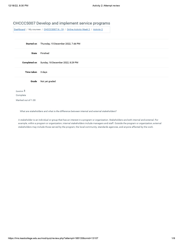 Activity 2 Attempt Review Pdf Evaluation Policy
